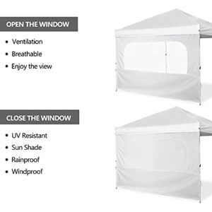 MordenApe Sunshade Sidewall with Window for 10x10 Pop Up Canopy, Instant Canopy SunWall, 1 Pack (10 x 10, White)