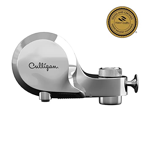 Culligan CFM-300CR, Faucet Mount Water Filter System, WQA Certified to Reduce PFOA/PFOS, Chrome