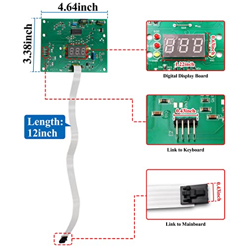 IDXL2DB1930 Display Board Replacement for Hayward H350FDP and Induced Draft Heater Models H250IDL2, H350IDL2, and H400IDL2