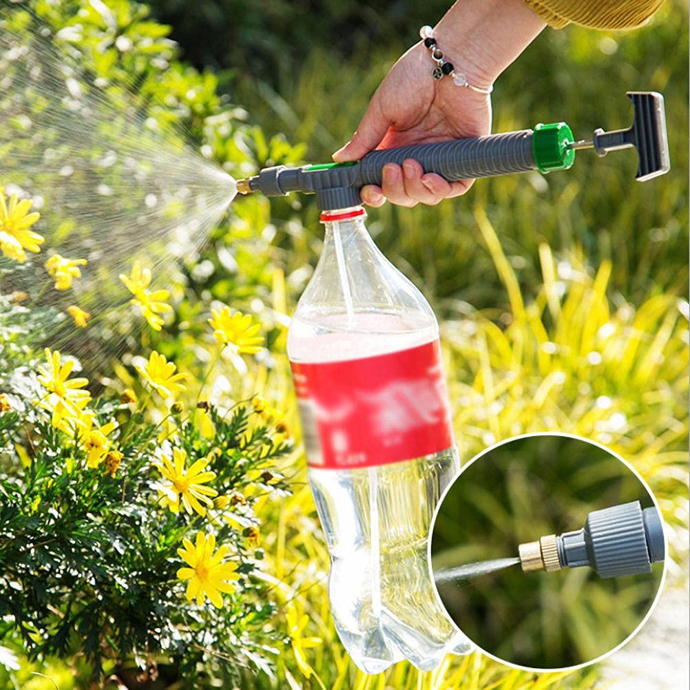 ZSQSM Portable Beverage Bottle Spray Adjustable Garden Sprinkler Garden Watering Tool Nozzle for Gardens Nurseries High Pressure Air Pump for Watering