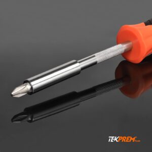 TEKPREM 1/4 Inch Magnetic Bit Driver, Screwdriver Handle for Holding Bits and Screws with Non-slip Material and Strong Magnet Tip, 190mm