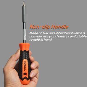 TEKPREM 1/4 Inch Magnetic Bit Driver, Screwdriver Handle for Holding Bits and Screws with Non-slip Material and Strong Magnet Tip, 190mm