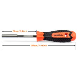 TEKPREM 1/4 Inch Magnetic Bit Driver, Screwdriver Handle for Holding Bits and Screws with Non-slip Material and Strong Magnet Tip, 190mm