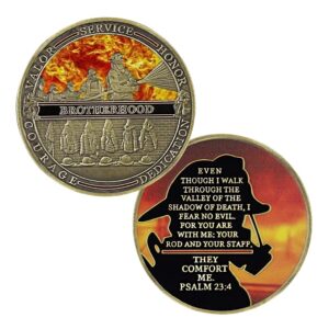 bhealthlife fire helmet firefighters creed challenge coin fire department retire thank you gift