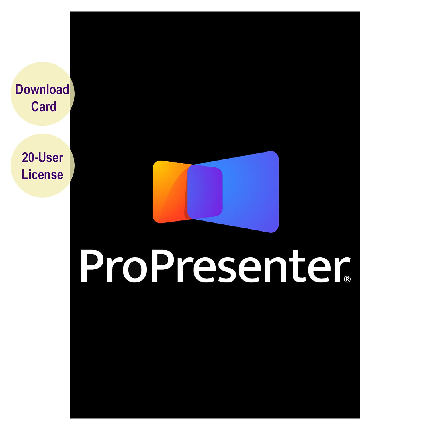 RenewedVision Propresenter 7 Live Presentation & Production Software 20-User Campus License for Churches [Download Card]