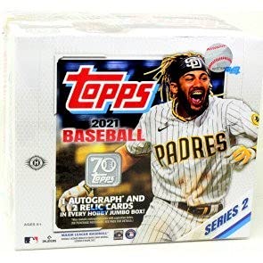 2021 topps series 2 mlb baseball jumbo box (10 pks/bx)