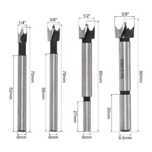 uxcell Forstner Wood Boring Drill Bit, Hole Puncher, 1/4" - 1" Diameter, for Woodworking, 7 in 1 Set