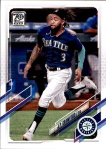 2021 topps #506 j.p. crawford seattle mariners baseball card