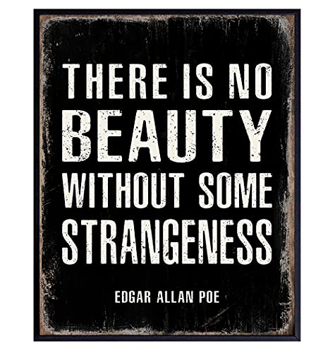 Edgar Allan Poe Quote Art Print - Goth Room Decor Poster Sign - Decoration for Living Room, Bedroom, Office, Apartment - Cool Unique Gift - Funny Sayings for Wall Decor - Gothic Home Decor Picture