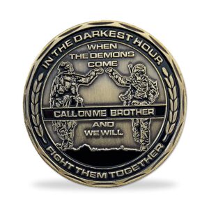 FunYan Army Challenge Coin Army Call on Me Brother Military Coin