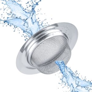 2Pcs Kitchen Sink Strainer, Stainless Steel Mesh Sink Drain Cover, Large Wide Rim 4.5" Diameter Sink Drain Strainer Basket Catcher