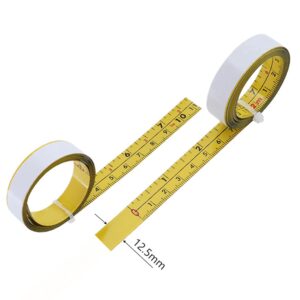 heyous Metal Measuring Tape Self-Adhesive T-Track Scale Woodworking Measuring Tools 3 Meter Long 13mm Wide (Left-Right Reading)