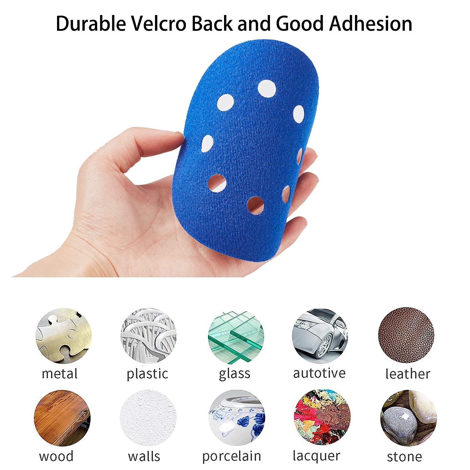 50pcs Sandpaper 8 Hole 5 inch Sanding Discs Hook and Loop 60/180/240/400/800/1200/2500/4000/7000/10000 Grits with Hand Sander for Automotive Metal Polishin