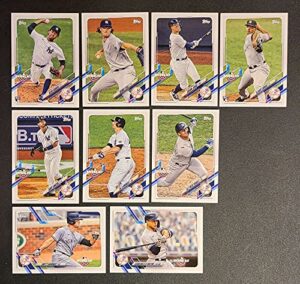 2021 topps opening day baseball new york yankees base mlb hand collated team set in near mint to mint condition of 9 cards: 13 deivi garcia rc 26 brett gardner 38 gerrit cole 93 giancarlo stanton 99 aaron judge 118 albert abreu rc 144 gary sanchez 155 dj