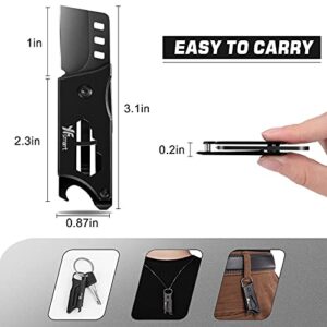 Box Cutter, Kpieit Utility knife Multitool Carbon Steel With Bottle Opener Screwdriver Wrench Hex Bit Key Ring function Gadget for Men EDC,Camping Knife,Emergency,Outdoor Box Cutters