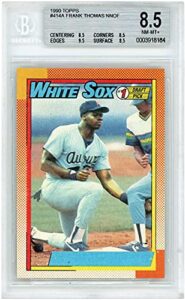 frank thomas chicago white sox 1990 topps nnof error rc #414a bgs 8.5 low pop card - topps - baseball slabbed rookie cards