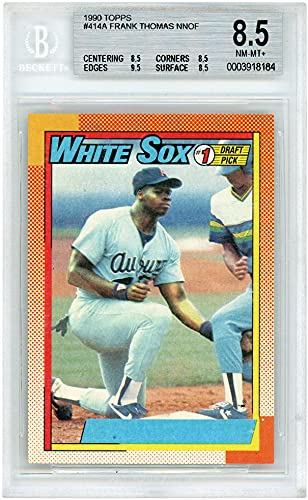 Frank Thomas Chicago White Sox 1990 Topps NNOF Error RC #414A BGS 8.5 LOW POP Card - Topps - Baseball Slabbed Rookie Cards