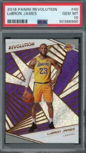 lebron james 2018 panini revolution basketball card #40 graded psa 10 gem mint