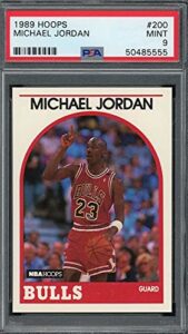 michael jordan 1989 hoops basketball card #200 graded psa 9 mint