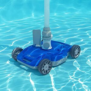 Bestway FlowClear AquaDrift Automatic Above Ground Swimming Pool Vacuum Cleaner with Multidirectional Wheels and 3 Adjustable Settings, Blue