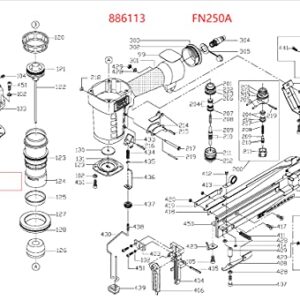 Piston Bumper Stop 886113 Compatible with Porter Cable Air Nailer Stapler NSS150 Type 1 FN250A Type 1 RN175 Type 1 Type 2