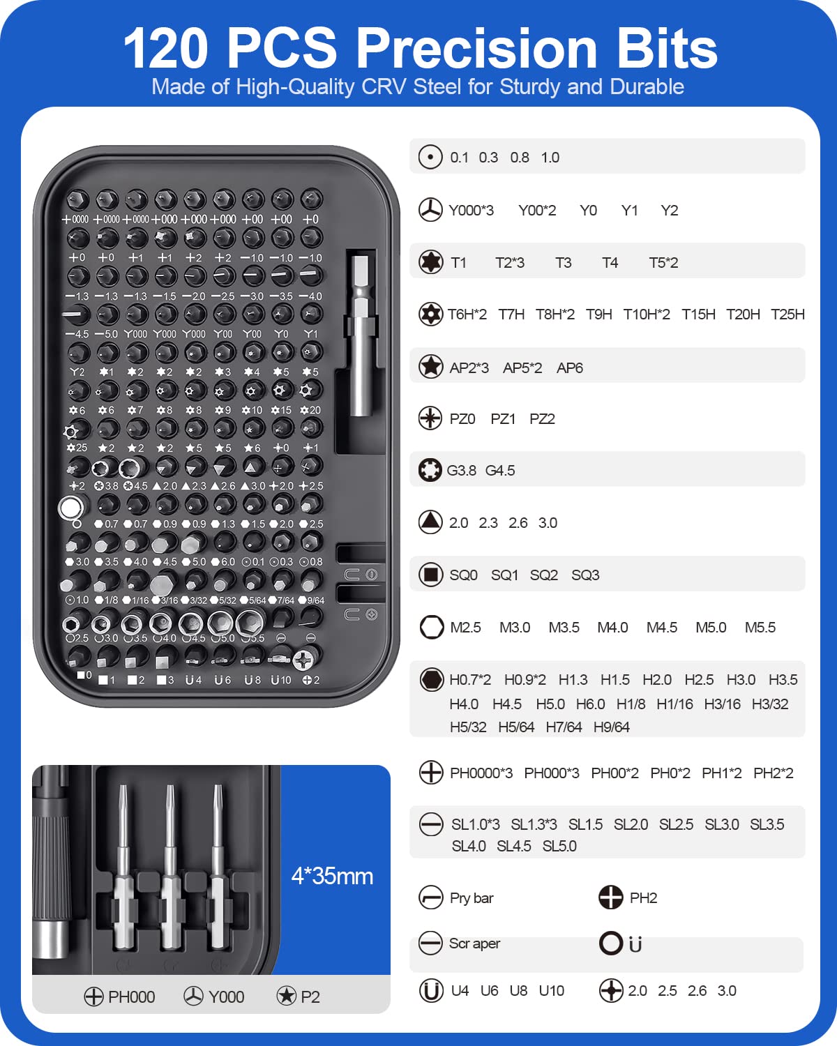 SOONAN Precision Screwdriver Set, 130 in 1 Electronics Repair Tool Kit with 120 Bits, Magnetic Screwdriver Set & 10 Tool Set, Idea for Computer Phone Watch Camera Laptop