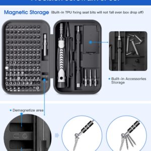 SOONAN Precision Screwdriver Set, 130 in 1 Electronics Repair Tool Kit with 120 Bits, Magnetic Screwdriver Set & 10 Tool Set, Idea for Computer Phone Watch Camera Laptop