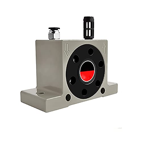 Air Turbine Vibrator, Industrial Pneumatic Turbine Vibrator, Aluminum Alloy, with Silencer and Connector, 1/4 Ports, K16