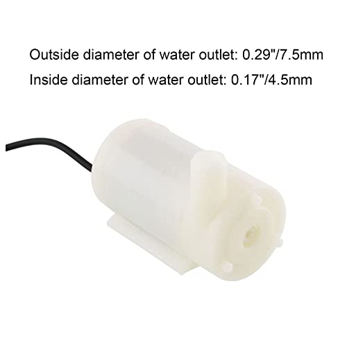 Sipytoph 4Pcs DC 3-5V Micro Submersible Mini Water Pump with 2pcs Clear Vinyl Tubing Flexible PVC Tubing(1M) for Aquariums Fish Tank Pond Fountain Hydroponics Garden