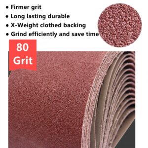 POTUINOM Sanding Belt 4 x 36 Inch,Belt Sander Belts 80 Grits,Best for Sanding Wood,Metal and Paint(5 Pack)