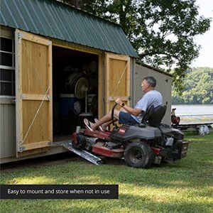 Titan Distributors Titan Ramps 36 x 8 Aluminum Dual Shed Ramps with 4 Rung Spacing, Rated 750 LB Each, Garage Shed Storage, Easy Loading