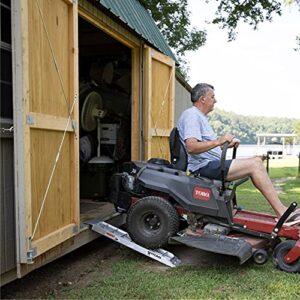 Titan Distributors Titan Ramps 36 x 8 Aluminum Dual Shed Ramps with 4 Rung Spacing, Rated 750 LB Each, Garage Shed Storage, Easy Loading