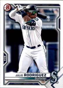 2021 bowman prospects #bp-86 julio rodriguez seattle mariners mlb baseball card nm-mt