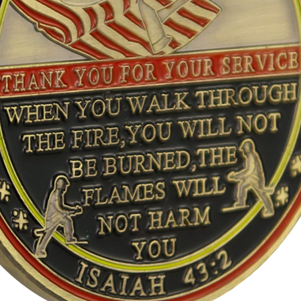 AtSKnSK Firefighter Challenge Coin Thank You for Your Service