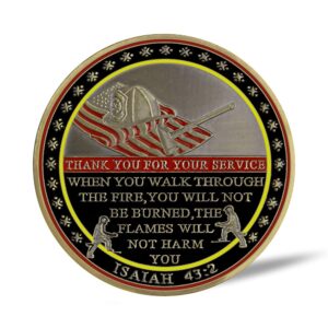 AtSKnSK Firefighter Challenge Coin Thank You for Your Service