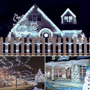 Solar String Lights Outdoor, Waterproof Extra-Long 288Ft 800 LED, 4-Pack - Each 72FT 200 LED Solar Powered Fairy Lights with 8 Lighting Modes, Solar String Lights for Patio, Christmas, Party, Wedding