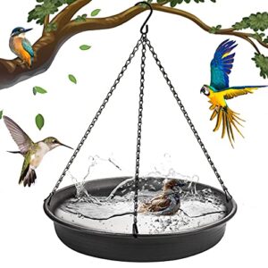 hanging bird bath hanging bird-feeder - cargen garden bird bat bird feeder plate hanging tray bird bath tray hanging bird water or bird seed hanging bird baths for outdoors