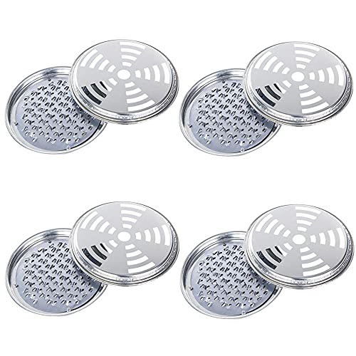 Tkocisa 4 Pack Mosquito Coil Holders, Sandalwood Coil Holder Mosquito Coil Incense Burner with Cover for Outdoor Use, Deck, Patio, Pool Side, Camping, Hiking and Fishing