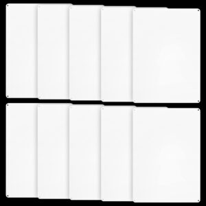 10-Pack White Blank Sign, 10"x 7" Plastic