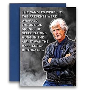 Dateline Inspired Keith Morrison Parody Funny Birthday Card Murder Mystery Greeting Card 5x7 inches w/Envelope