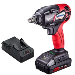 acdelco ari20174-pm p20 series 20v cordless li-ion 1/2” 369 ft-lbs. heavy duty brushless impact wrench tool kit