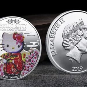 Cute Hello Kitty 40th Anniversary Commemorative Collection Coin (Silver)