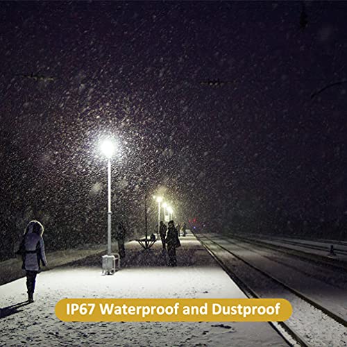 erifyng Solar Street Lights Outdoor, IP67 Waterproof Dusk to Dawn Solar Powered Led Light with Remote Control Extension Cord Mounting Bracket for Yard Parking Lot Garden Patio