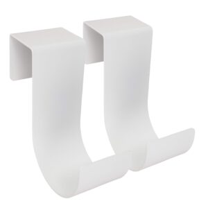 mide products aluminum slip-on fence hooks, 2-06-white, pair