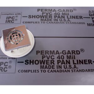 Shower Pan Liner 40 mil PVC Grey 6' x 12'