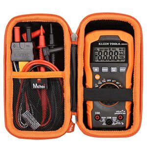 mchoi hard portable case compatible with klein tools 600v mm400 / mm300 multimeter (case only)