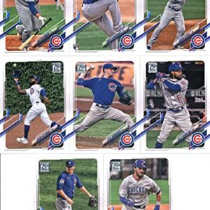 2021 Topps Complete (Series 1 & 2) Chicago Cubs Team Set of 22 Cards: David Bote(#4), Jose Quintana(#37), Yu Darvish(#60), Ian Happ(#110), Nico Hoerner(#116), Willson Contreras(#165), Tyler Chatwood(#184), Albert Almora Jr.(#232), Anthony Rizzo(#241), Jon