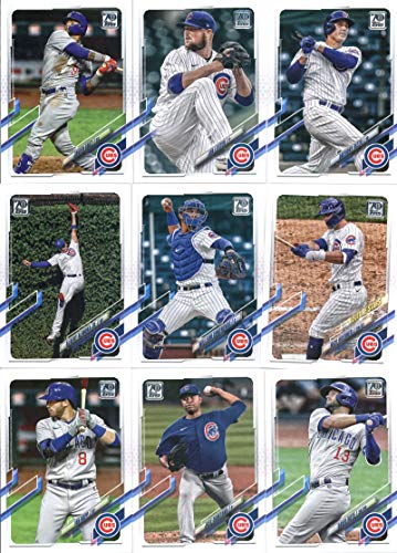 2021 Topps Complete (Series 1 & 2) Chicago Cubs Team Set of 22 Cards: David Bote(#4), Jose Quintana(#37), Yu Darvish(#60), Ian Happ(#110), Nico Hoerner(#116), Willson Contreras(#165), Tyler Chatwood(#184), Albert Almora Jr.(#232), Anthony Rizzo(#241), Jon