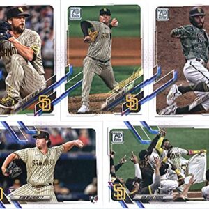 2021 Topps Complete (Series 1 & 2) San Diego Padres Team Set of 26 Cards: Fernando Tatis Jr.(#1), Mitch Moreland(#38), Garrett Richards(#140), Manny Machado(#192), Luis Patiño(#205), Francisco Mejia(#248), Trent Grisham(#249), Chris Paddack(#259), Mike Cl