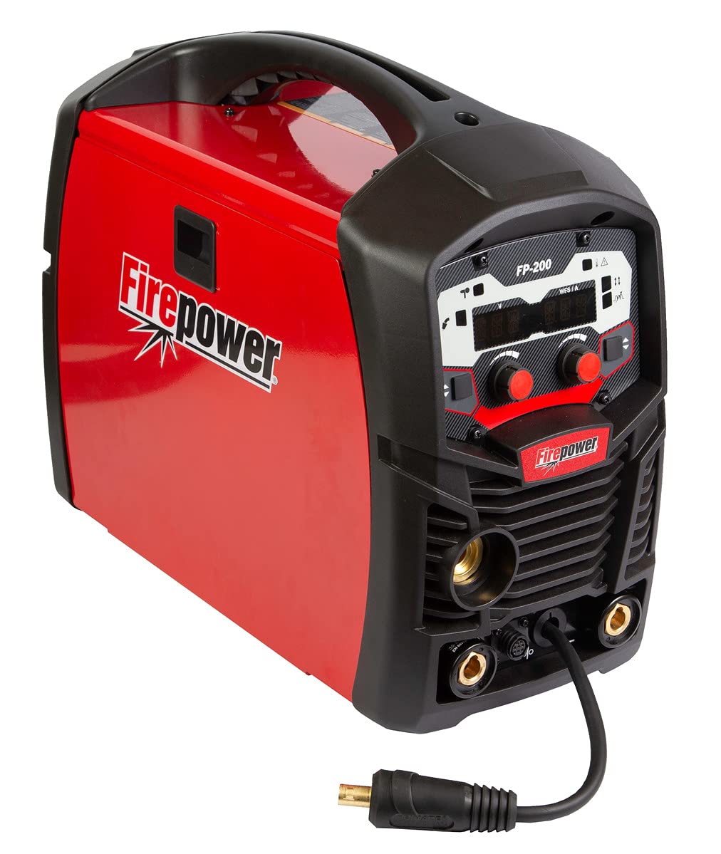 FIREPOWER 1444-1200 FP-200 2-in1 MIG, Flux Cored Welding System, 200A Output, 120-230V, 3/8" Max Thickness, Includes Tweco Fusion 180 MIG Gun, Victor GF250 Regulator, Clamp, Power Adapter, Wire Spool